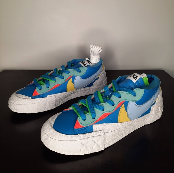 Nike | Shoes | Kaws X Sacai X Nike Blazer Low Neptune Blue Size 7 Men ...
